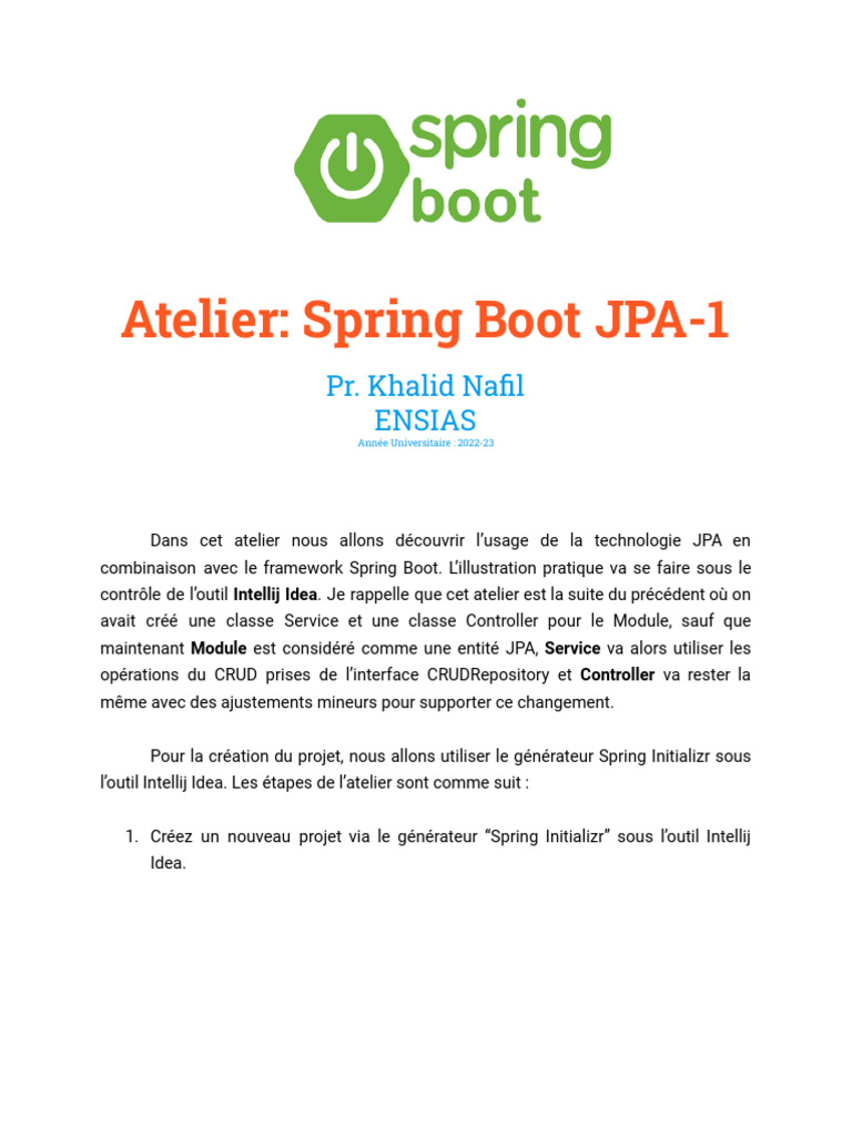 Tp3-Spring Boot JPA 1 | PDF | Développement de logiciel | Programmation informatique