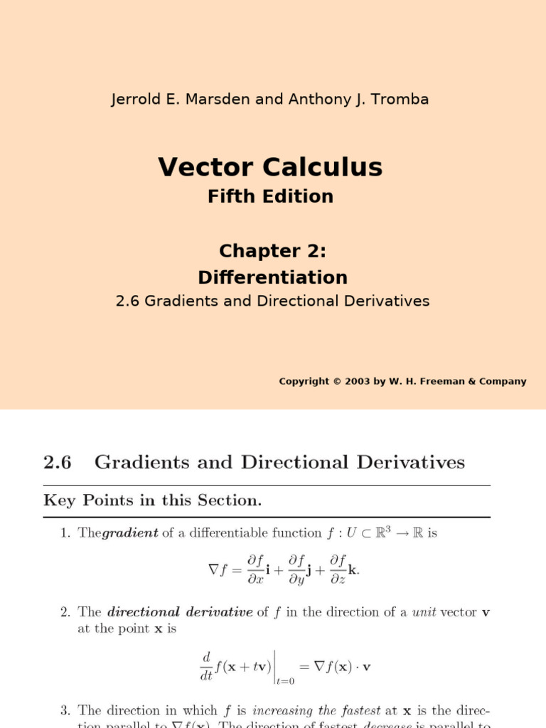 Advanced Calculus Concepts | PDF