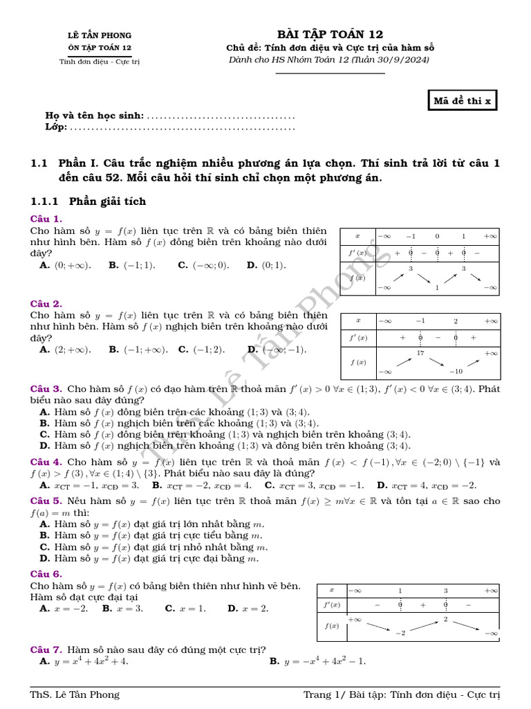 Ontap Hamso Toadovt (Nhomtoan12) (30 9 2024) | PDF