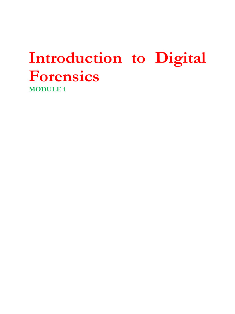 Digital Forensics | PDF | Computer Forensics | Digital Forensics