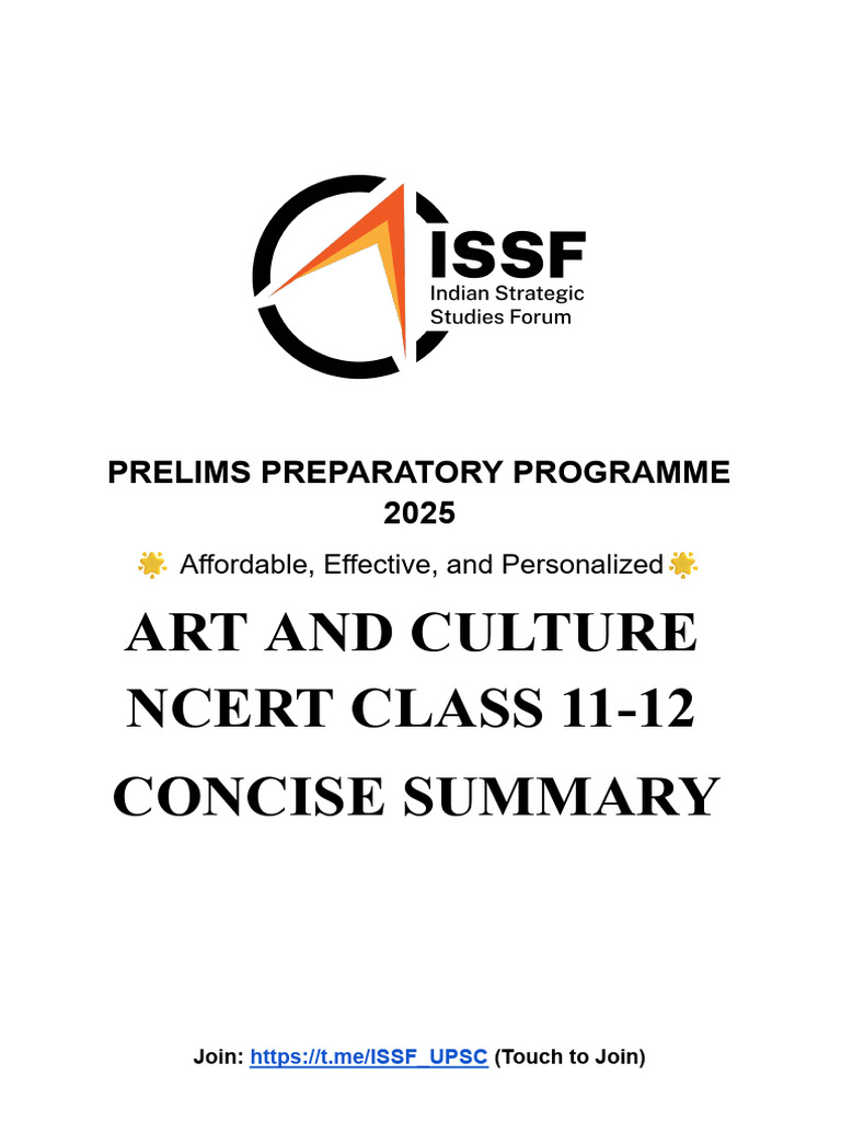 NCERT Class 11-12 Art and Culture Guide | PDF