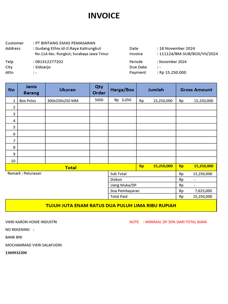 Invoice 181124-Bm-Sub-Box-Vii-2024 | PDF