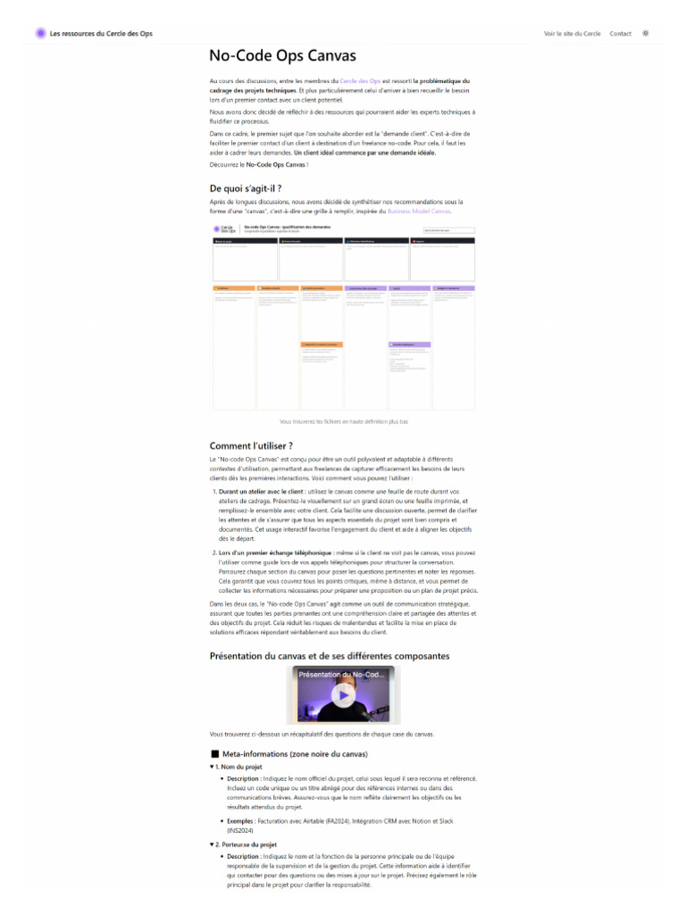 No Code Ops Canvas | PDF