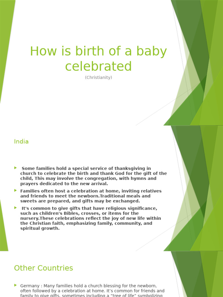 How Is Birth of A Baby Celebrated in Different Countries | PDF