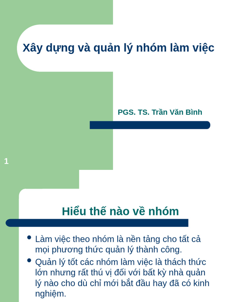 Tranvanbinhxay Dung Nhom Lam Viec 2742 | PDF