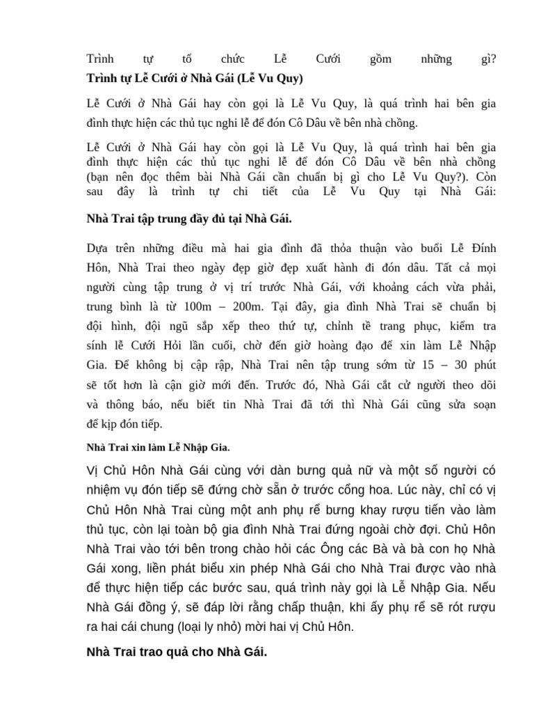 Rước Dâu | PDF