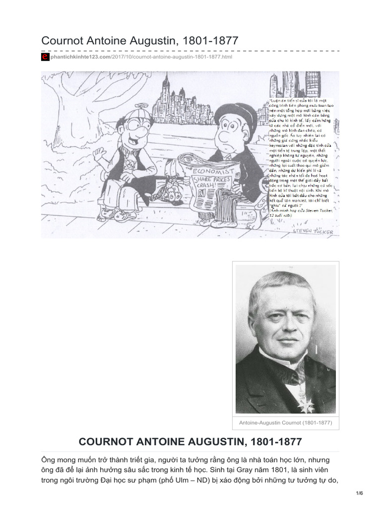 Cournot Antoine Augustin, 1801-1877 | PDF