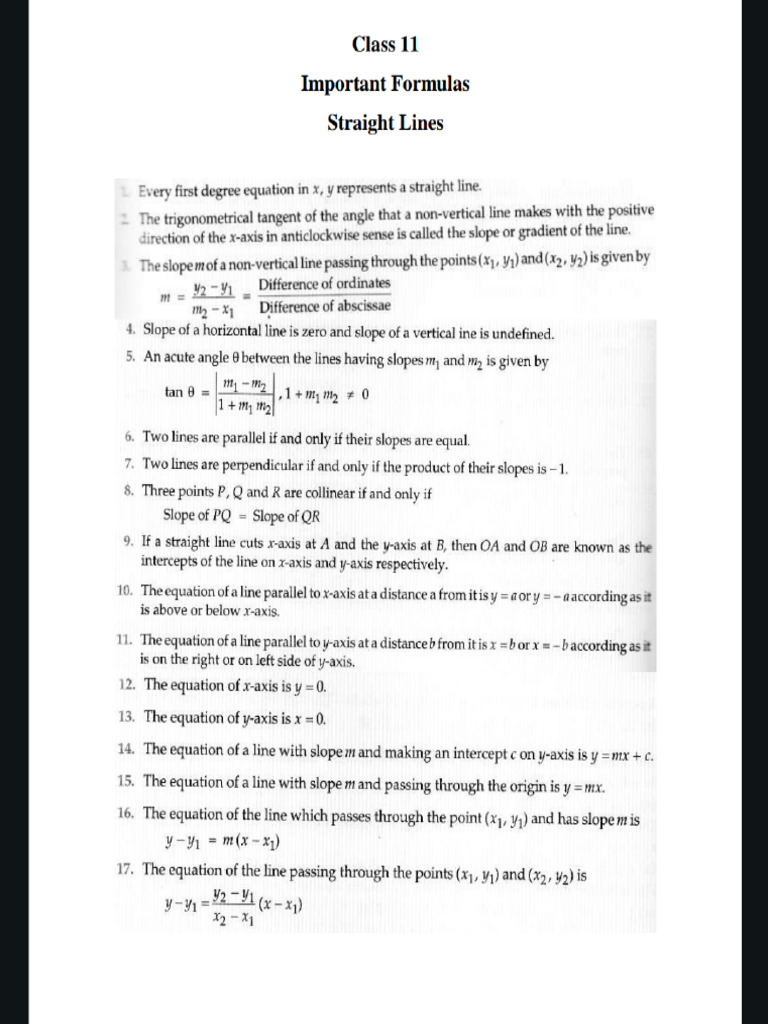 Straight Line Formula | PDF