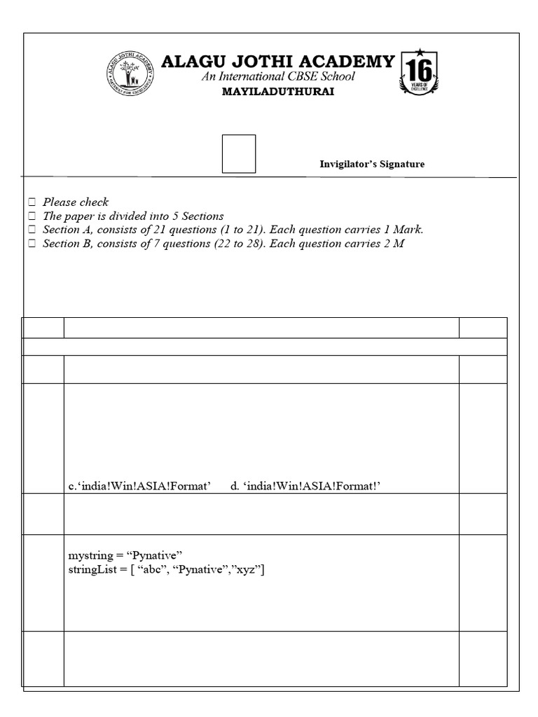 Class XII CS FP3 Exam Question Paper Set 4 Maths CS-MS | PDF | Table (Database) | Databases