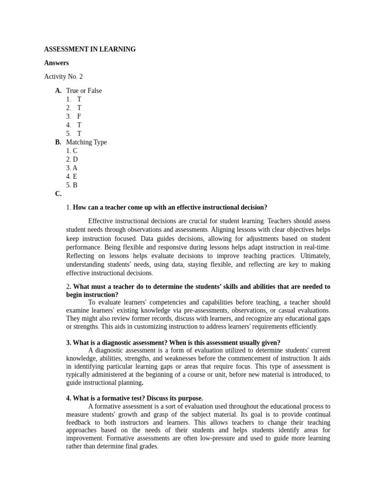 Assessment In Learning Pdf Educational Assessment Learning