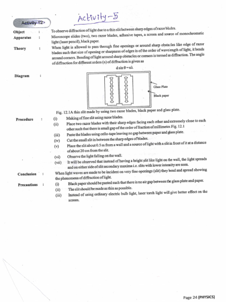 Physics Activity-5-1 | PDF