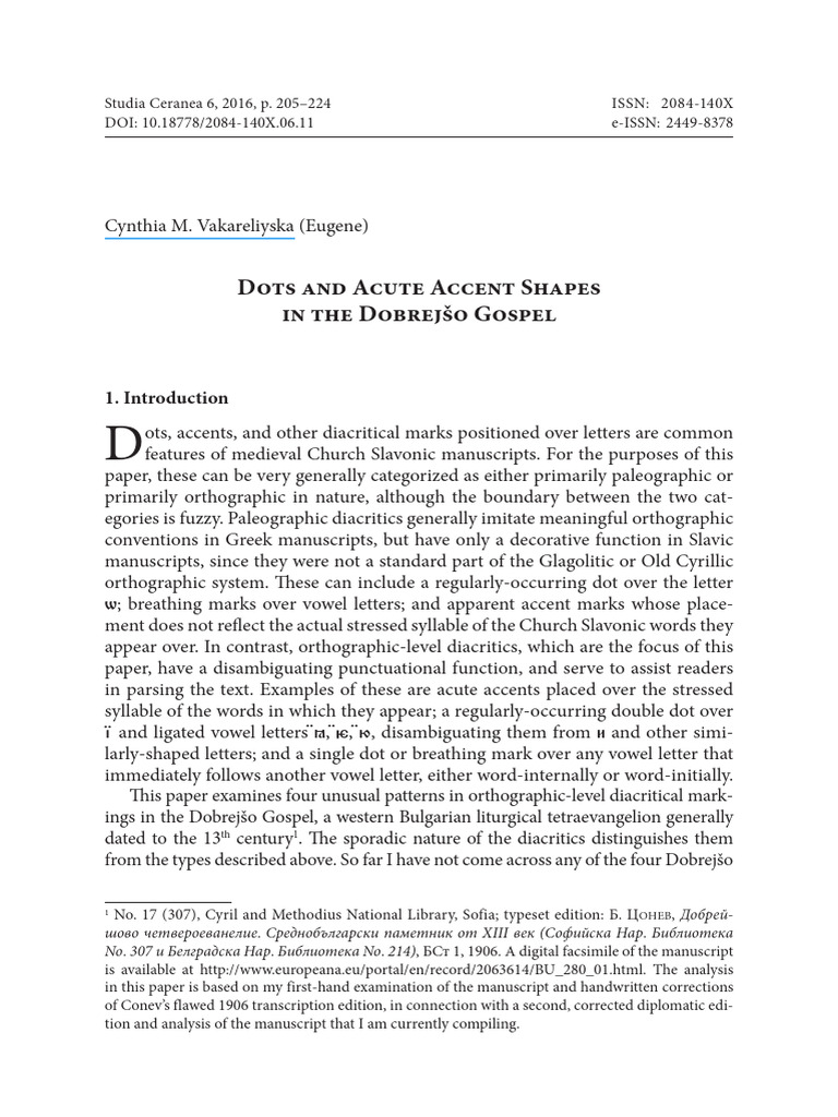 Dots and Acute Accent Shapes in The Dob | PDF | Syllable | Stress ...