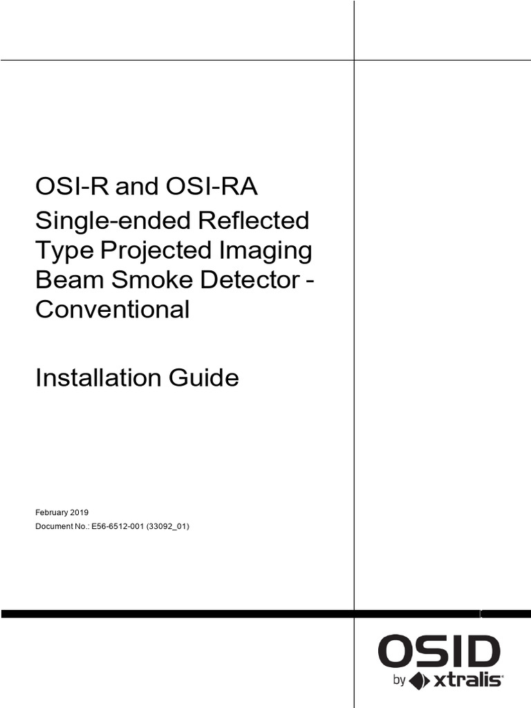 01 Xtralis OSI-R OSI-RA Installation Guide A4 IE Lores | PDF ...