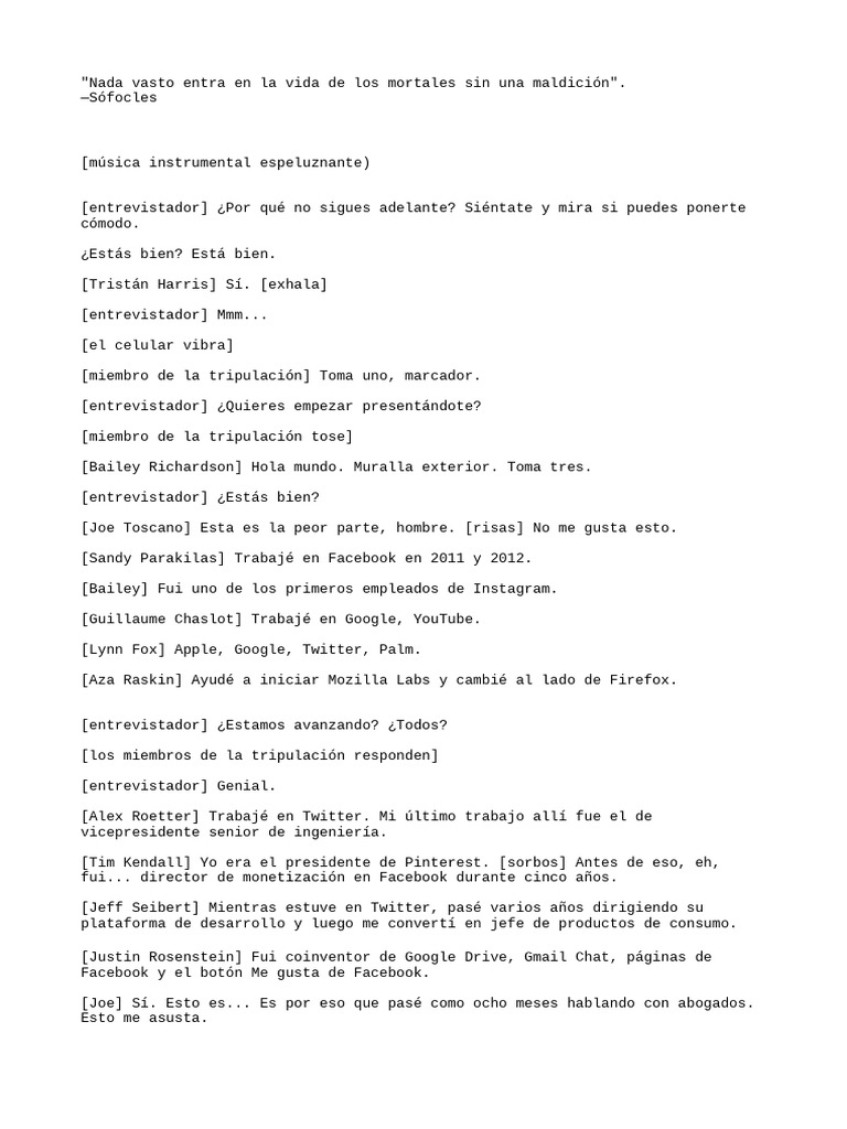 Transcripción Documental Netflix | PDF | Inteligencia artificial | Inteligencia (IA) y semántica