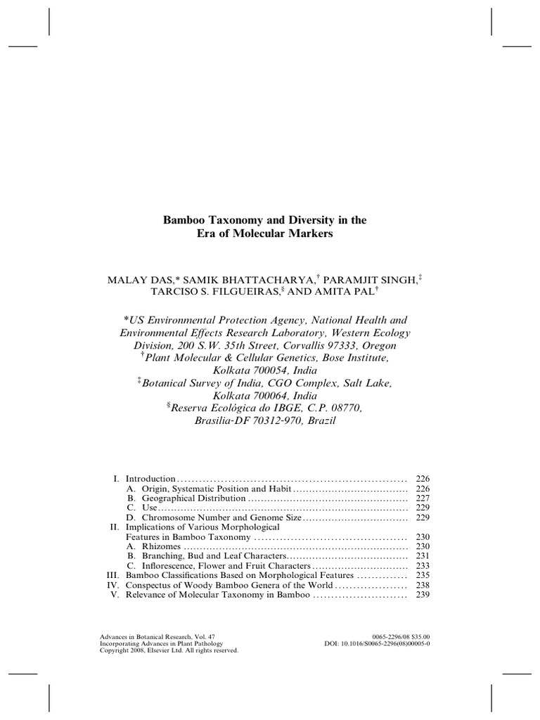 Bamboo Taxonomy and Diversity in The Era | PDF | Leaf | Taxonomy (Biology)