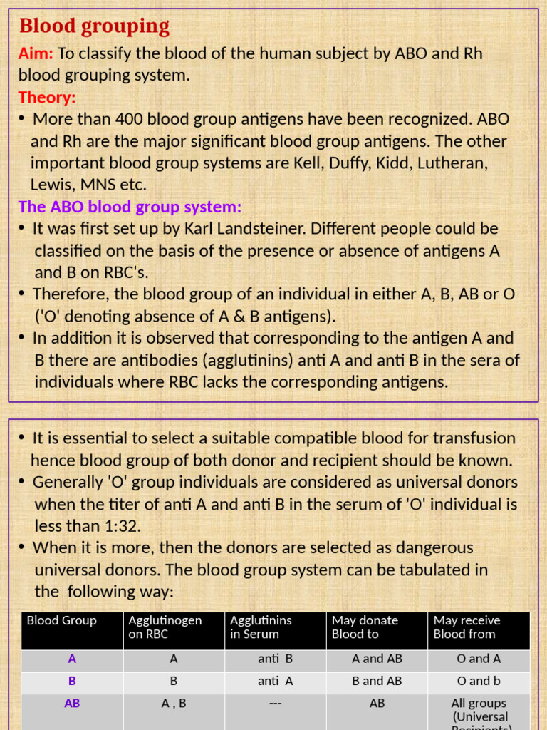 Blood grouping | PDF | Blood Type | Anatomy