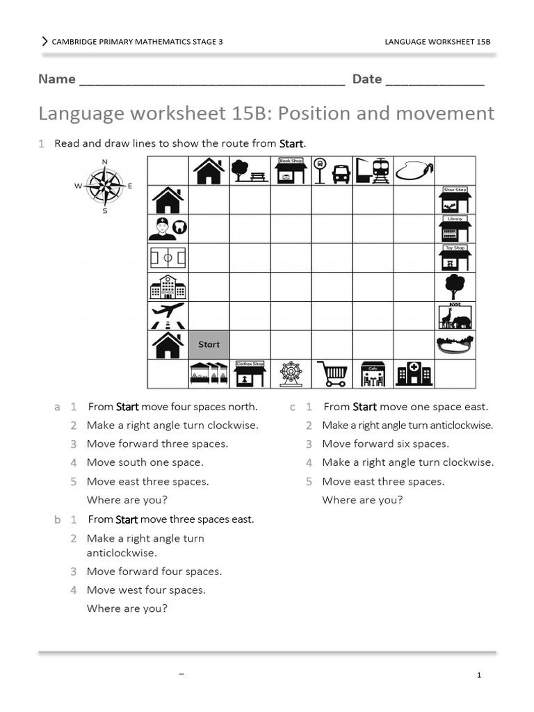 Positions and Directions | PDF