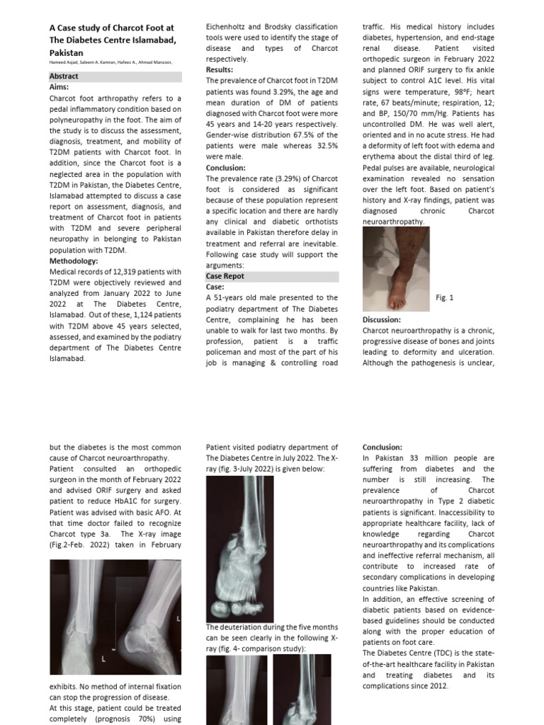 Charcot Foot in T2DM Patients: A Case Study | PDF | Diabetes | Clinical ...