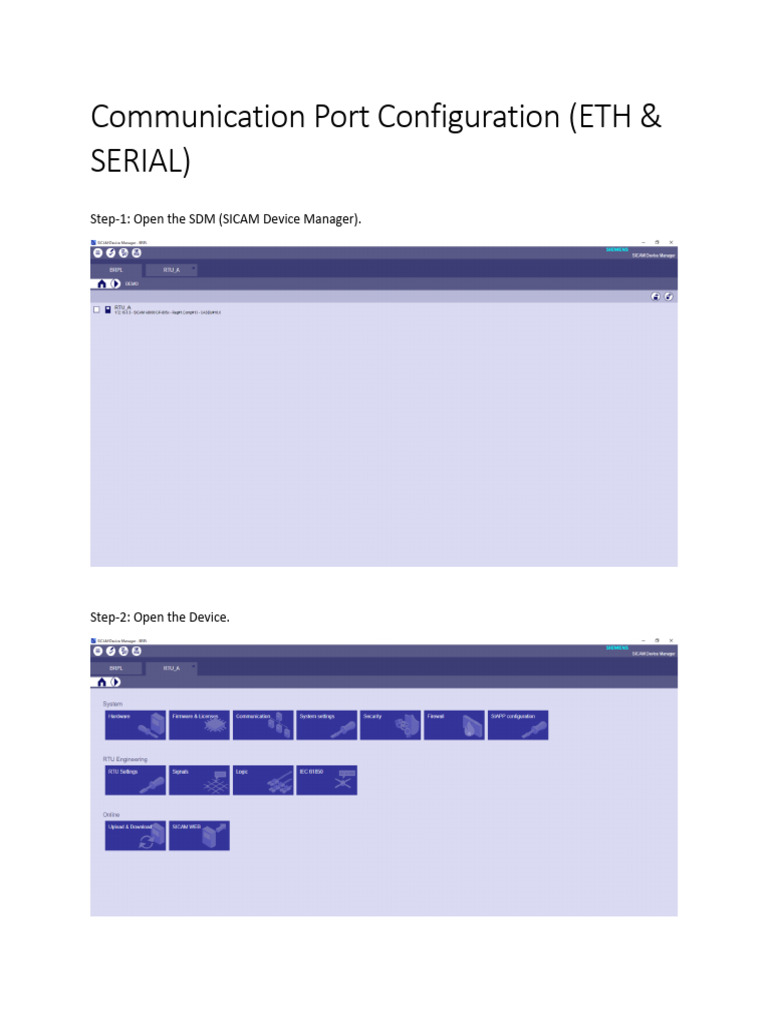 D - Communication Port Configuration | PDF