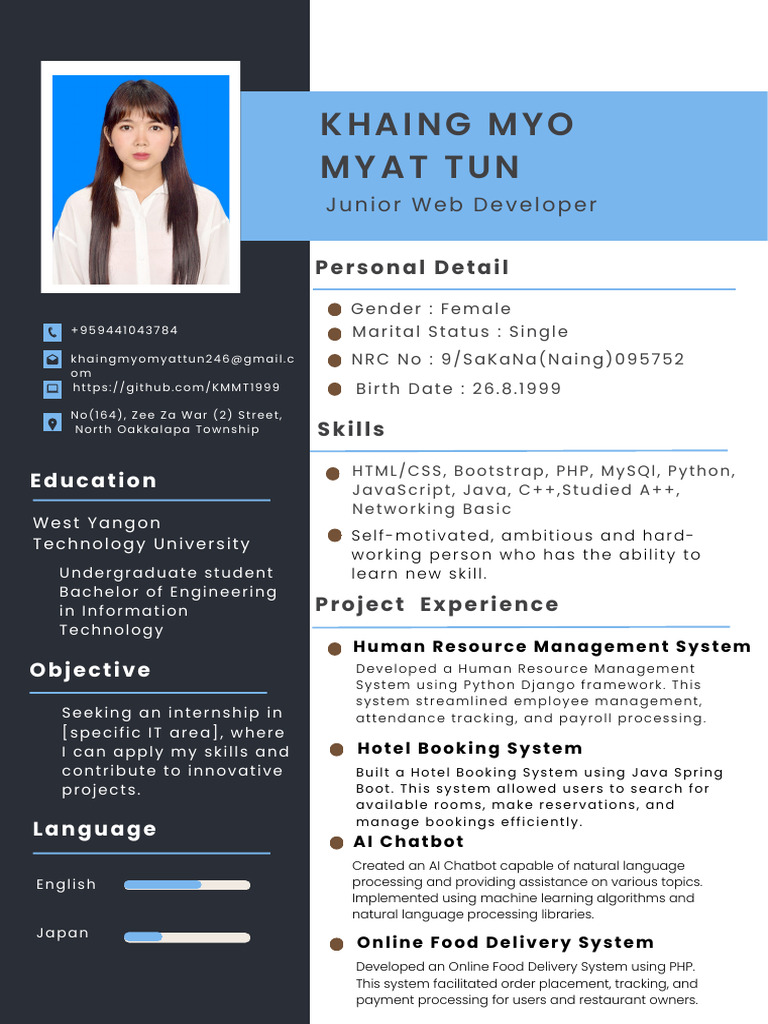 KhaingMyo Resume | PDF | Information Technology | Software Development