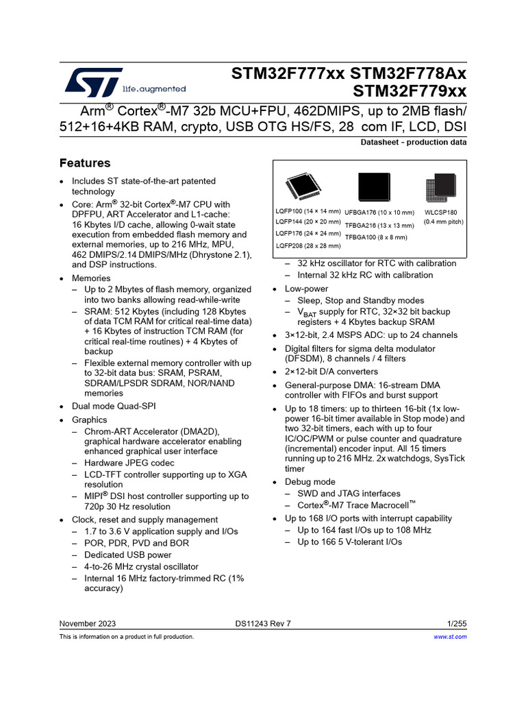 STM 32 F 777 Bi | PDF | Computing | Computer Engineering