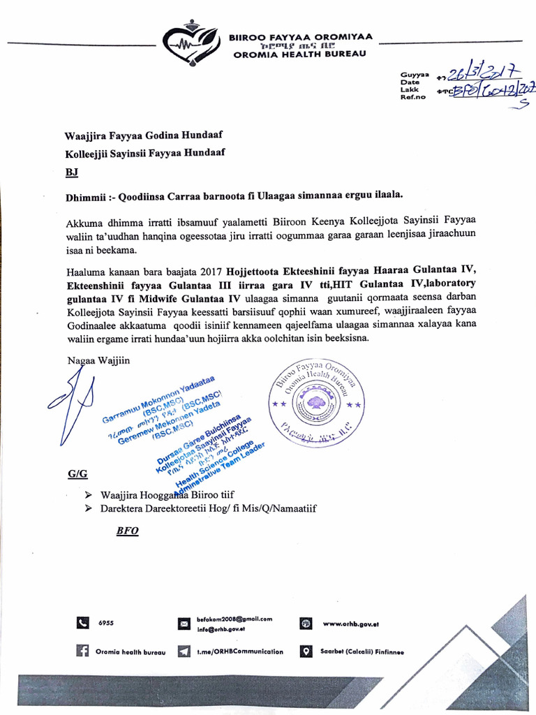 Carraa Barnootaa Fi Ulaagaa Simannaa | PDF