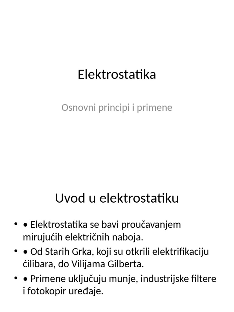Elektrostatika_prezentacija | PDF