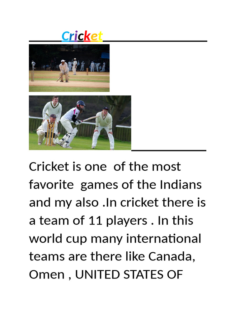 Cricket | PDF