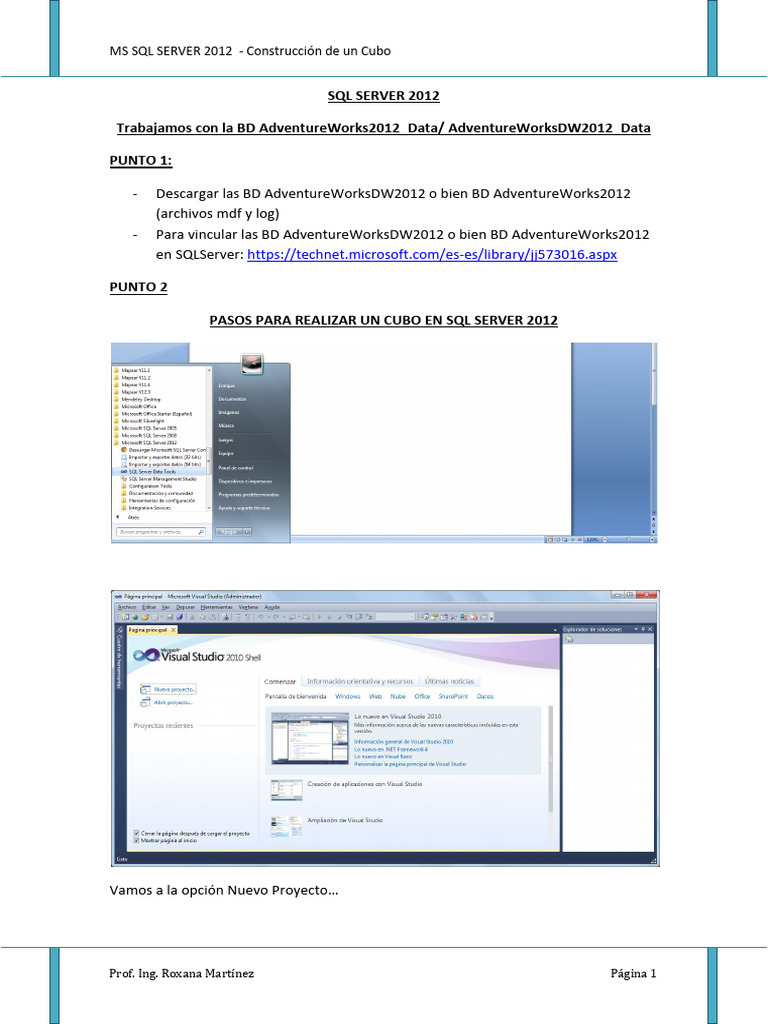 Como Crear Un Cubo en SQL Server | PDF | Servidor SQL de Microsoft | Recuperación de información