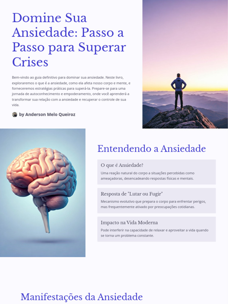 Ebook Domine Sua Ansiedade Passo A Passo para Superar Crises Merge | PDF | Ansiedade | Pensamento