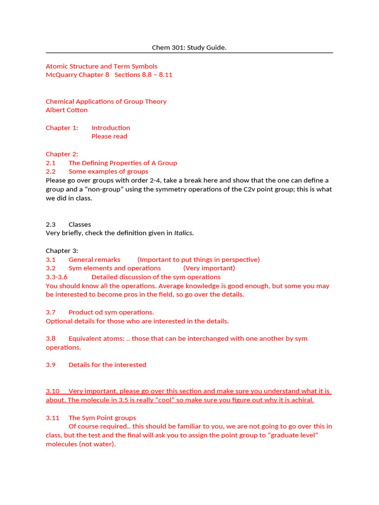 Chem301 Study Guide+Vib+NMR | PDF | Infrared Spectroscopy | Matrix (Mathematics)