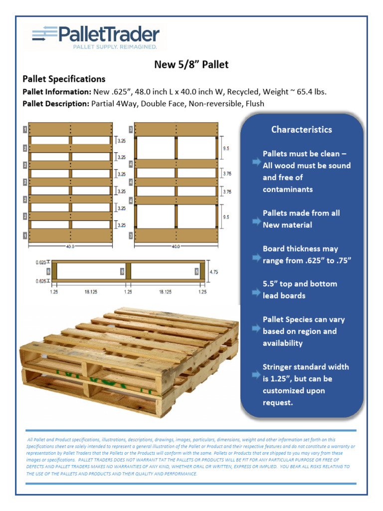 PT New Pallet Specification | PDF | Pallet
