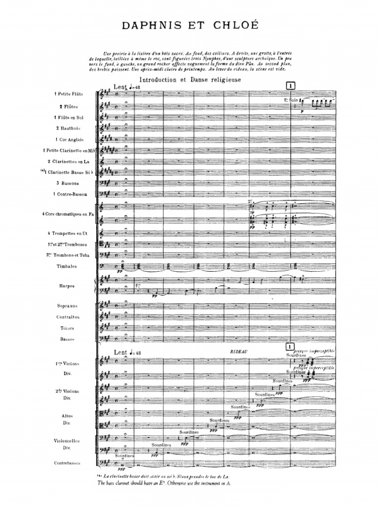 Ravel - Daphnis Et Chloe (Complete Score) | PDF