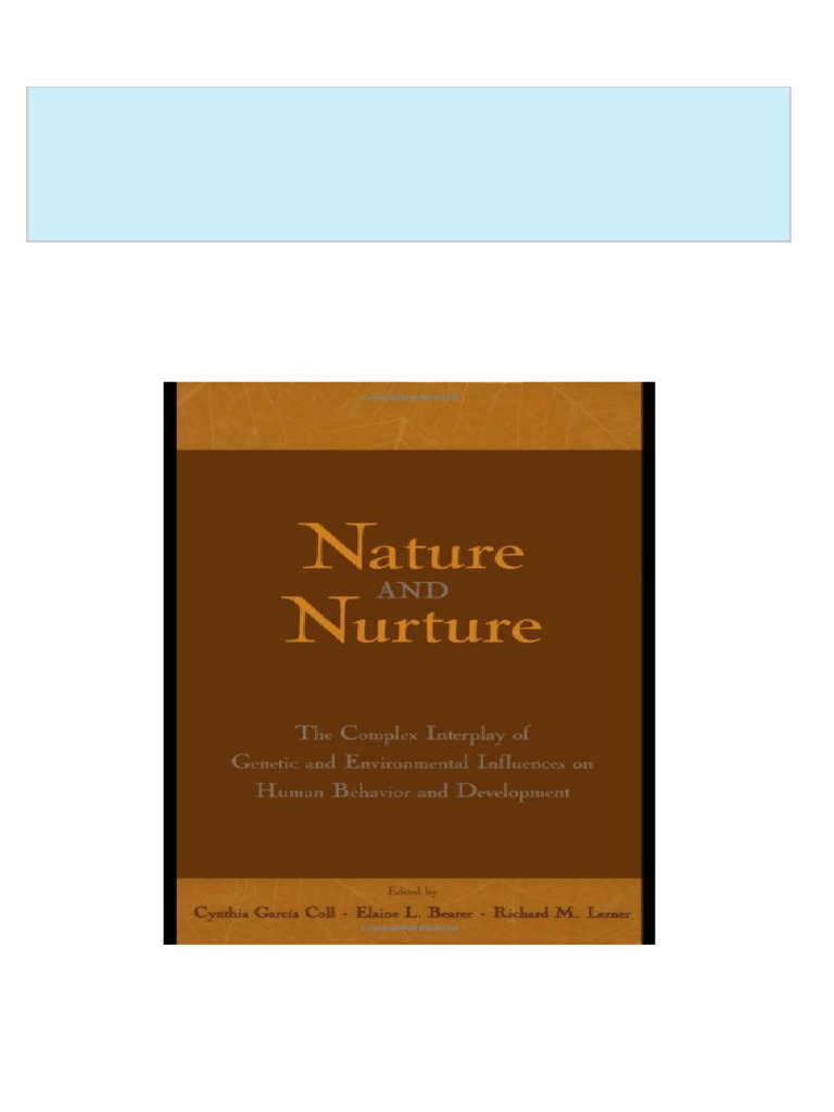 54768 | PDF | Genetics | Nature Versus Nurture