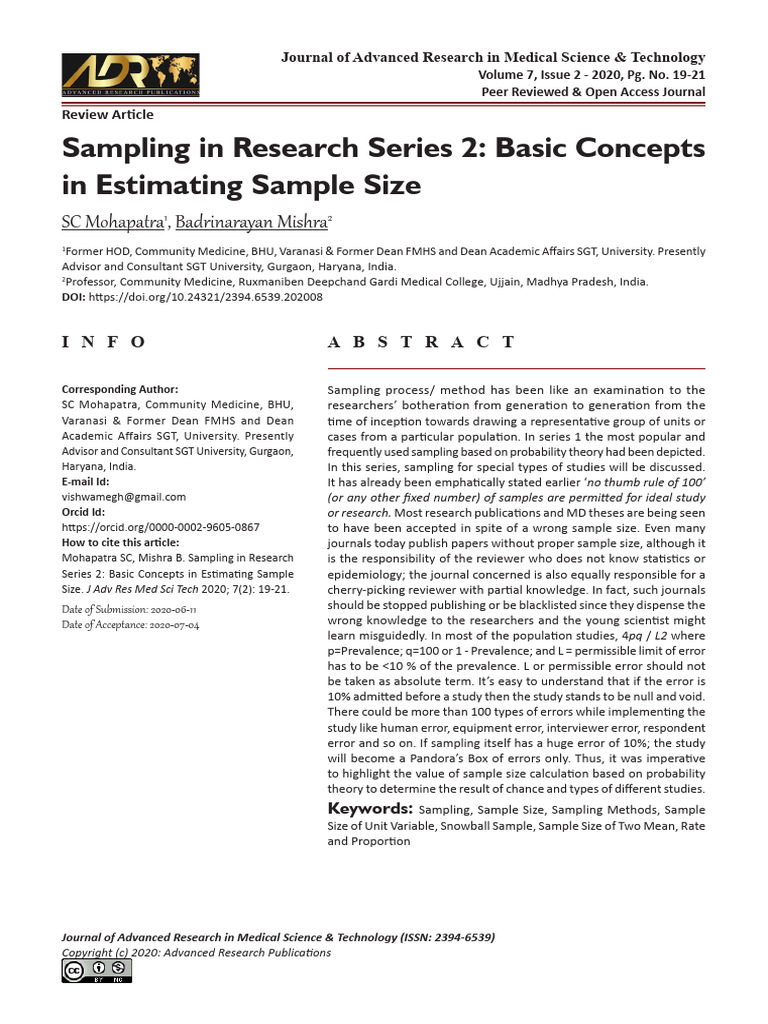 Sampling_in_Research_Series_2_Basic_Conc | PDF | Sampling (Statistics) | Science