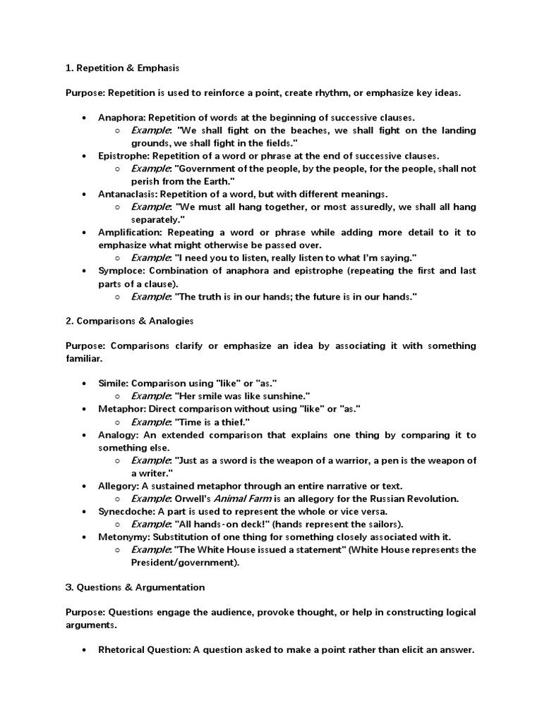 Rhetorical Devices (1) | PDF | Rhetoric | Credibility