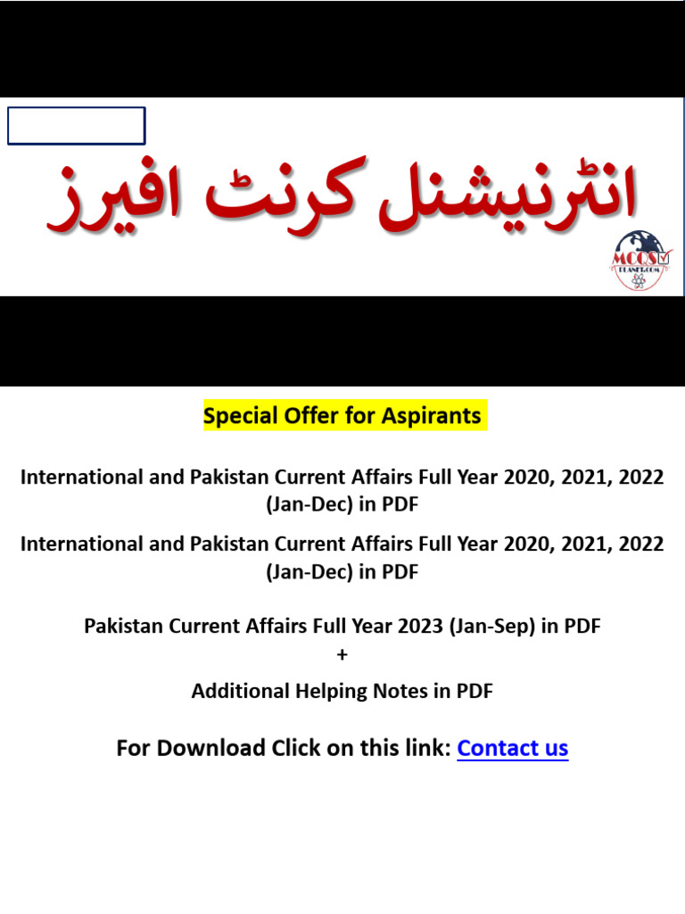 International Current Affairs October 2023 in PDF | PDF | Earthquakes ...