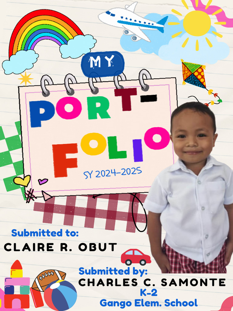 Brown Scrapbook Graphic Designer Portfolio Cover Page | PDF