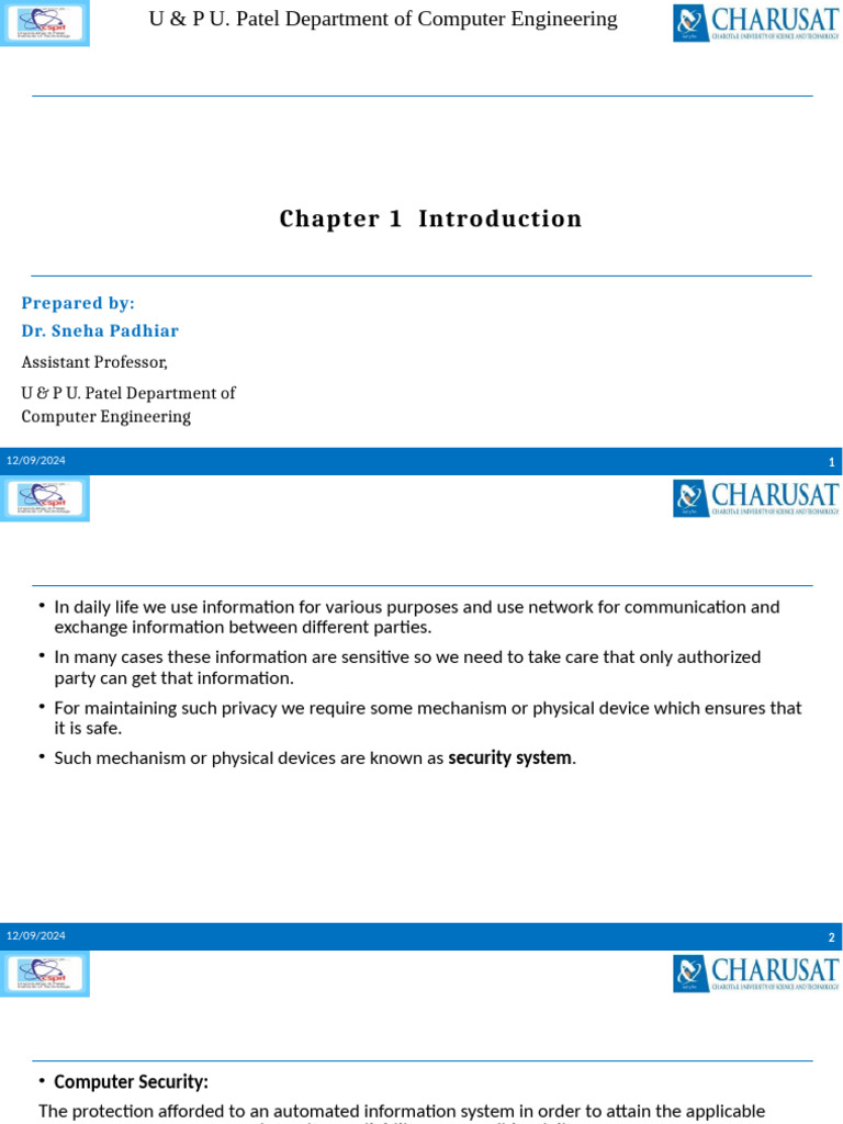 CHAPTER 1 | PDF | Information Security | Security