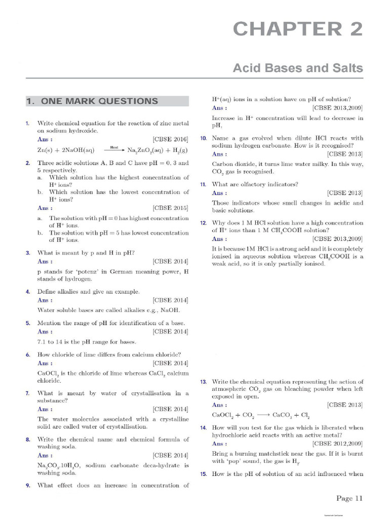 Acid Bases Pyq Online | PDF