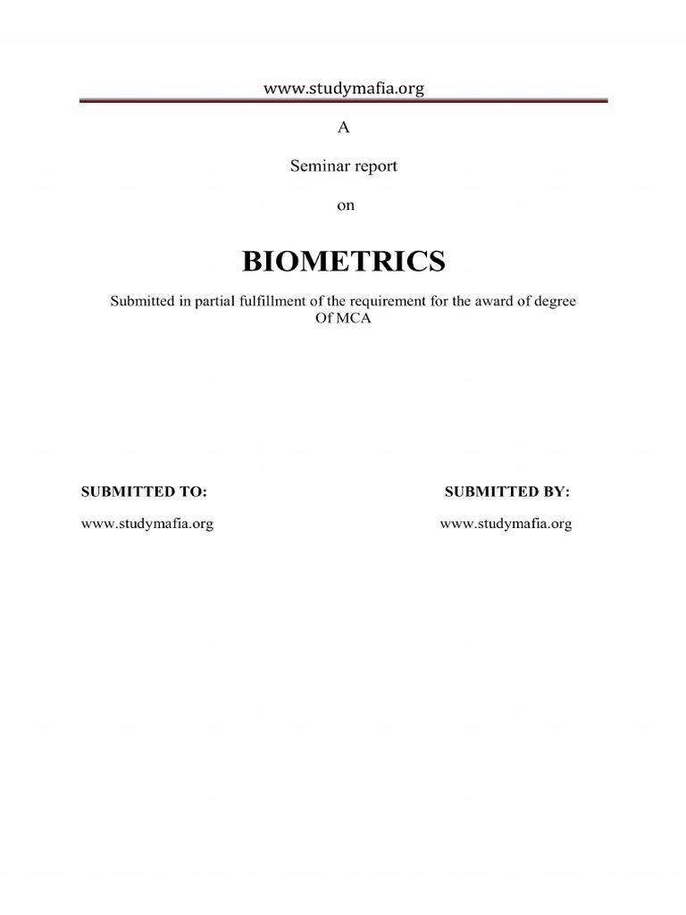 Bio-Metric Report | PDF