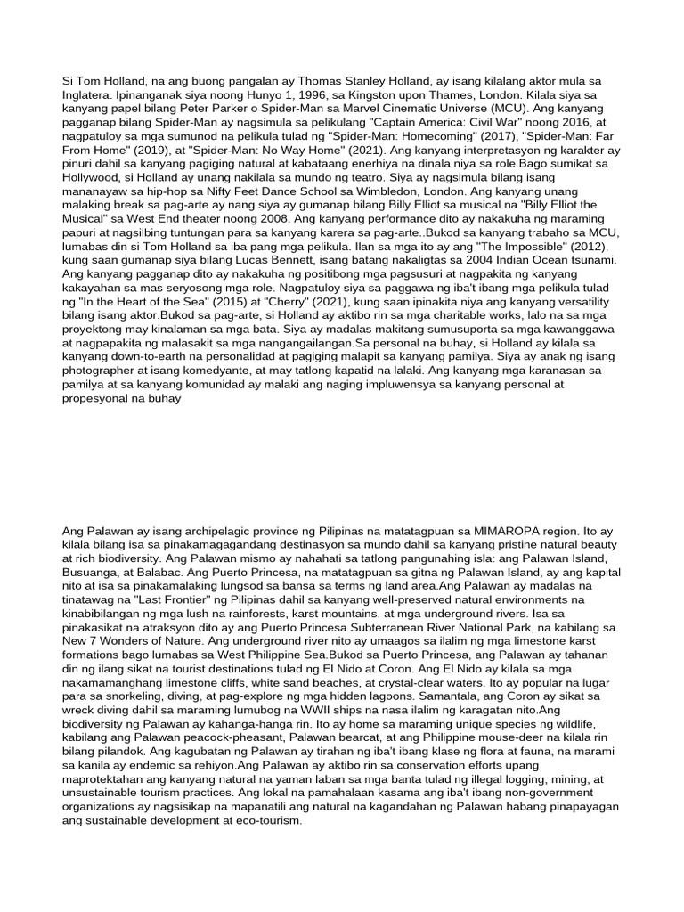 FILIPINO Deskriptibo | PDF