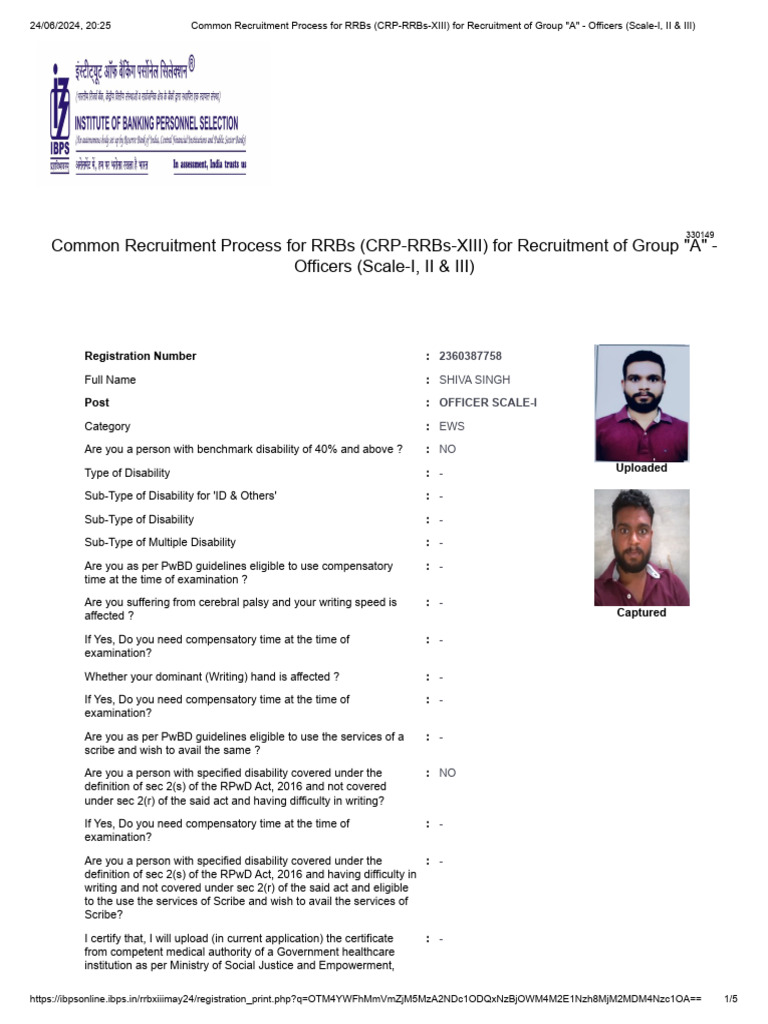 Common Recruitment Process For RRBs (CRP-RRBs-XIII) For Recruitment of ...