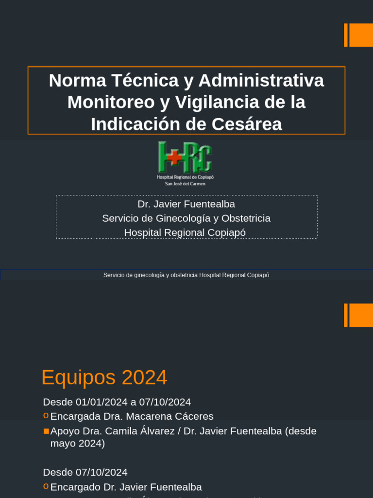 Norma Tecnica Cesarea 2024 | PDF | Seccion de cesárea | Parto
