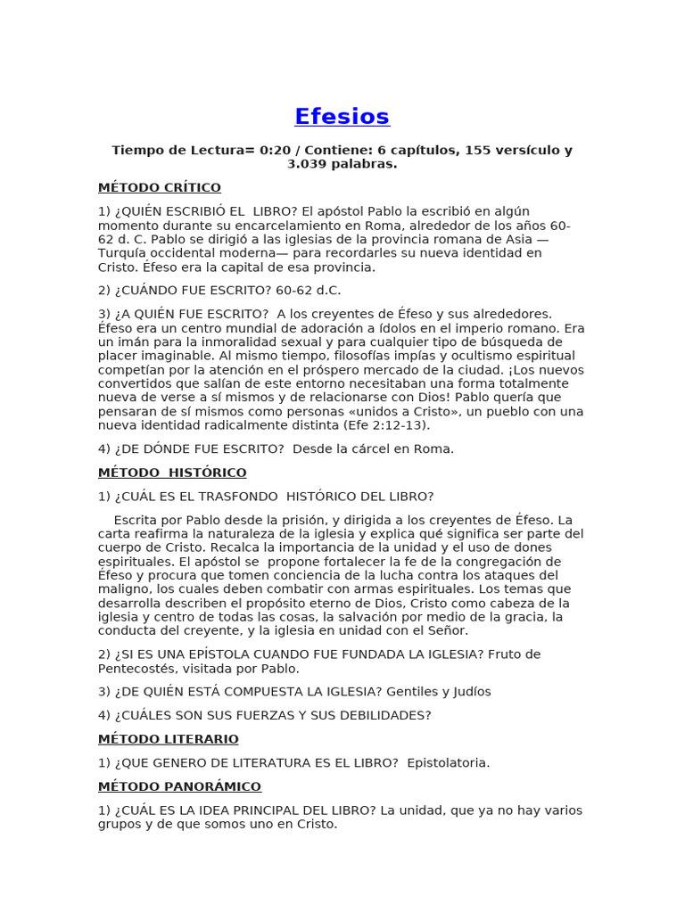 Efesios | PDF | Pablo el apóstol | Cristo (título)