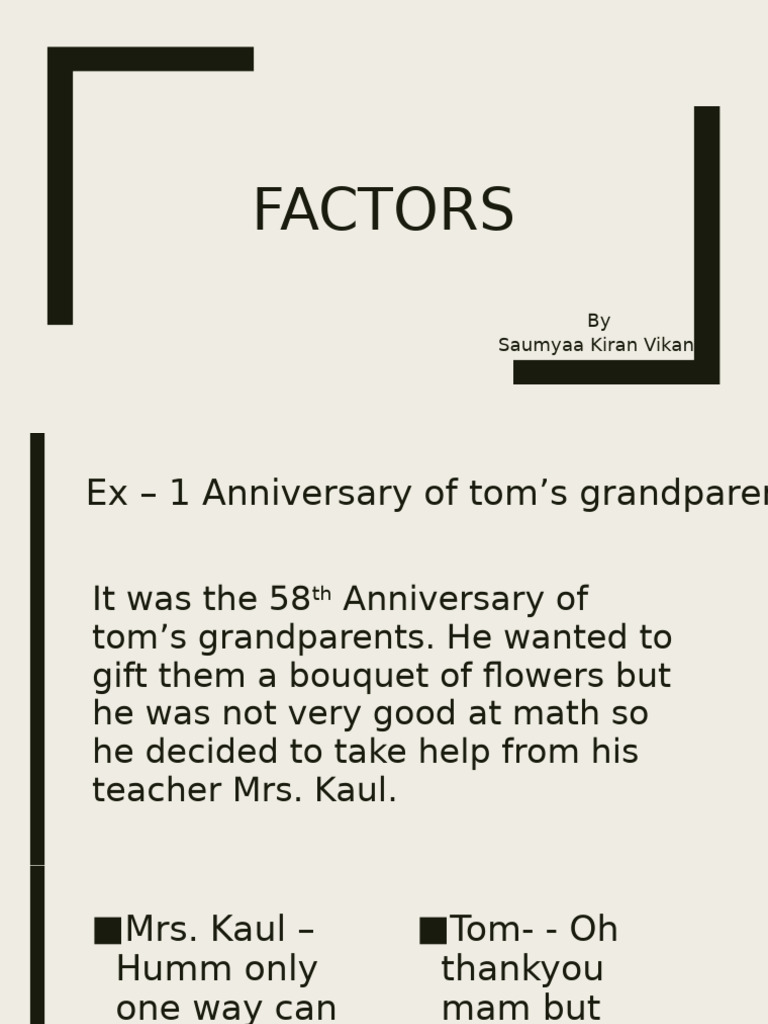 Factors | PDF