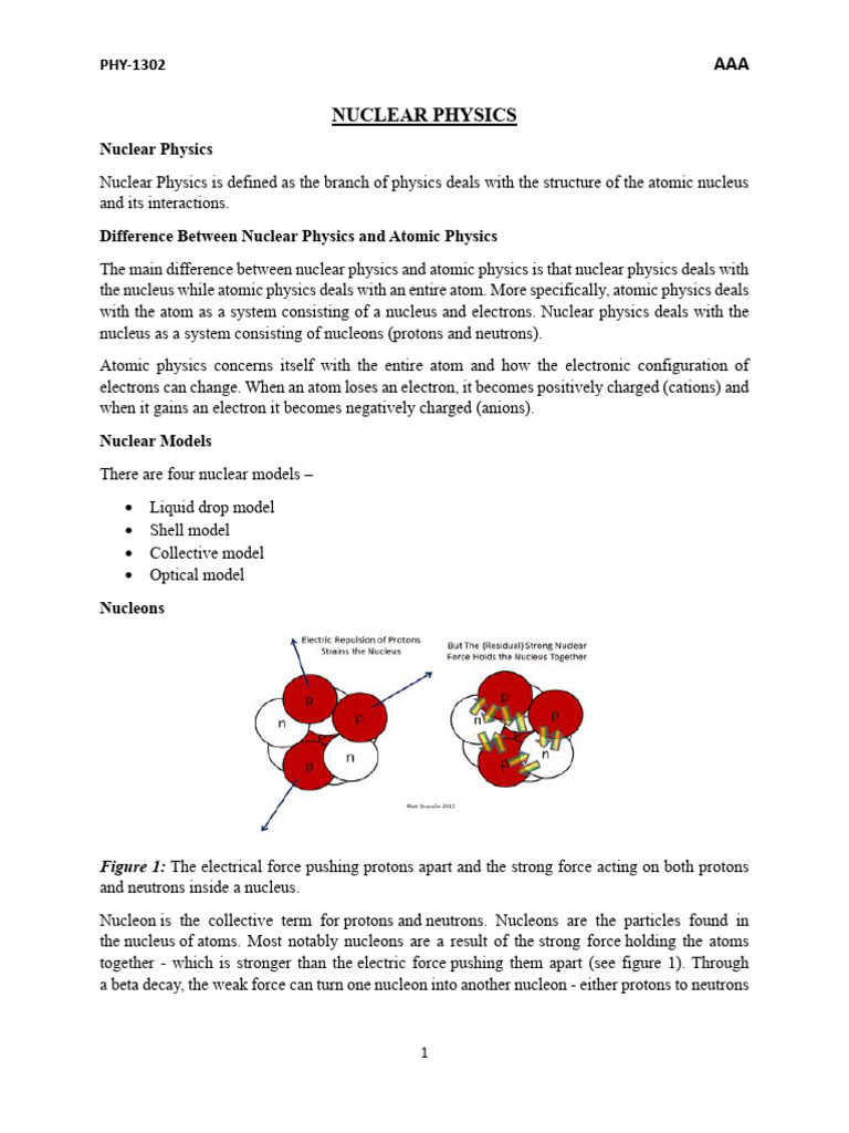 Nuclear Physics | PDF | Atomic Nucleus | Nuclear Physics