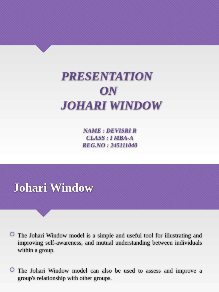 Understanding the Johari Window Model | PDF