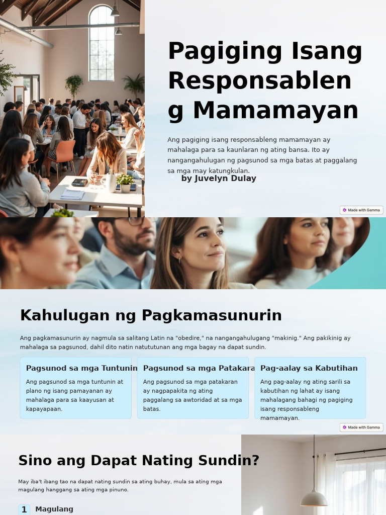 Pagiging Isang Responsableng Mamamayan | PDF