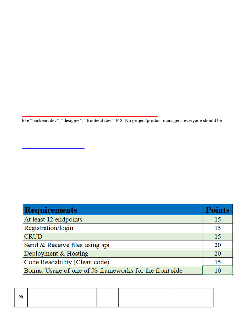 Project General Requirements | PDF